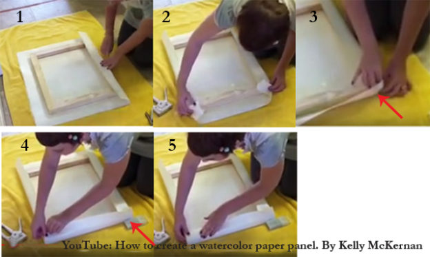 Stretching Watercolor Paper onto wood frames | WilliamWiseArt.com
